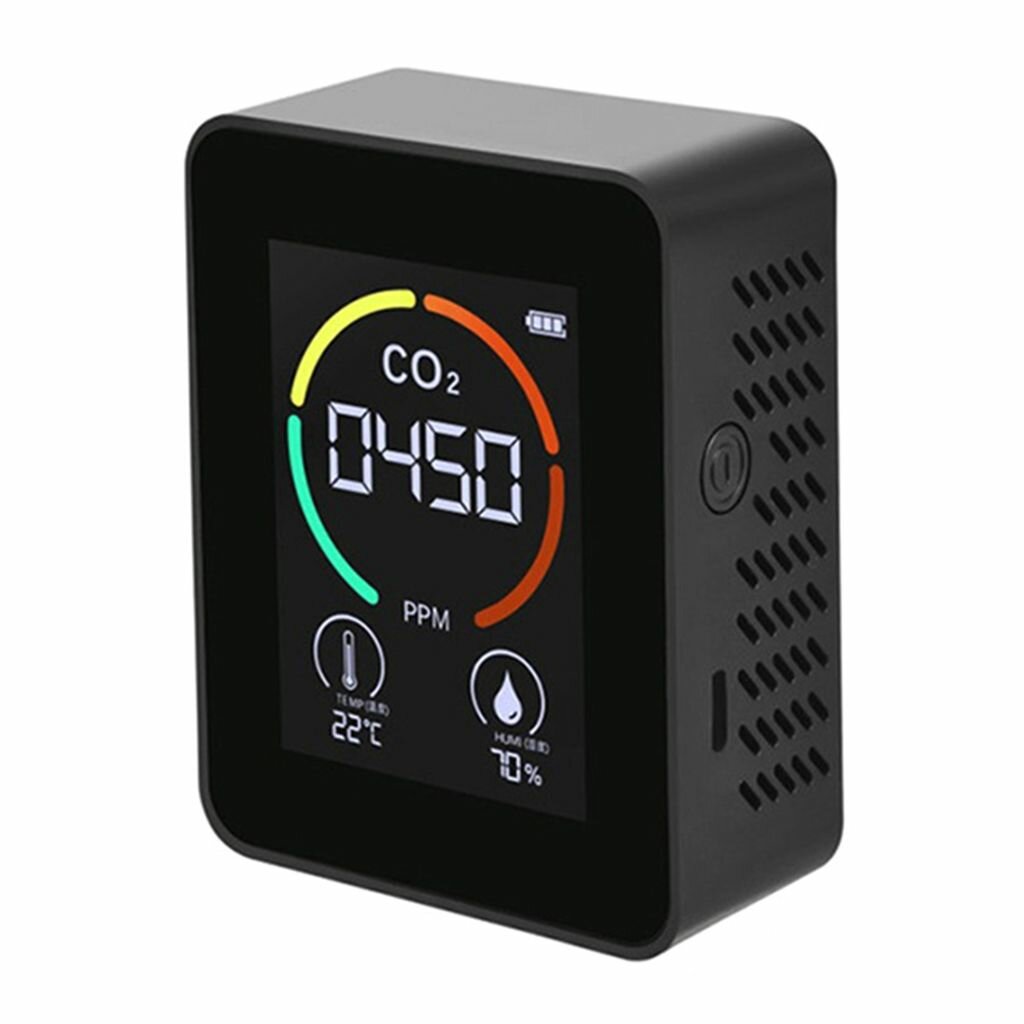 Цифровой измеритель CO2 Контролирует качество воздуха емкостью 1200 мАч С датчиками температуры и Влажности для точного анализа в Офисе