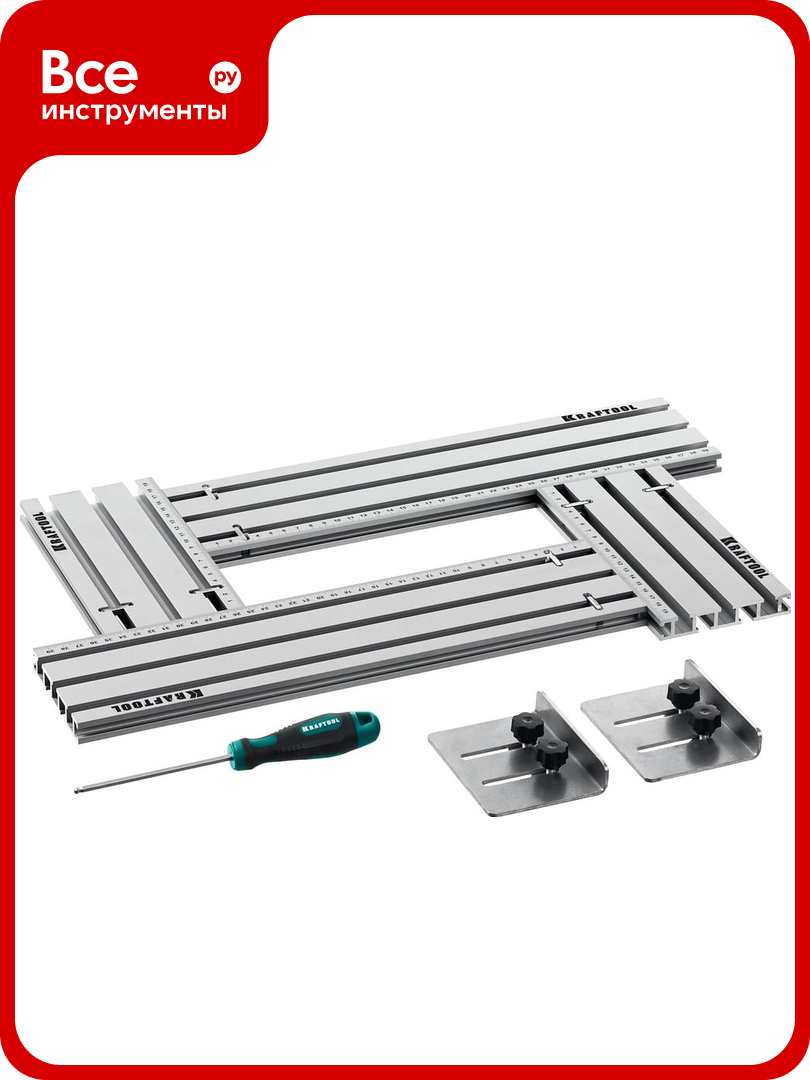 Шаблон фрезерный KRAFTOOL Kraftlex в комплекте с 2 упорами MFS-200-400 мм, 4 шт 32807, 4шт