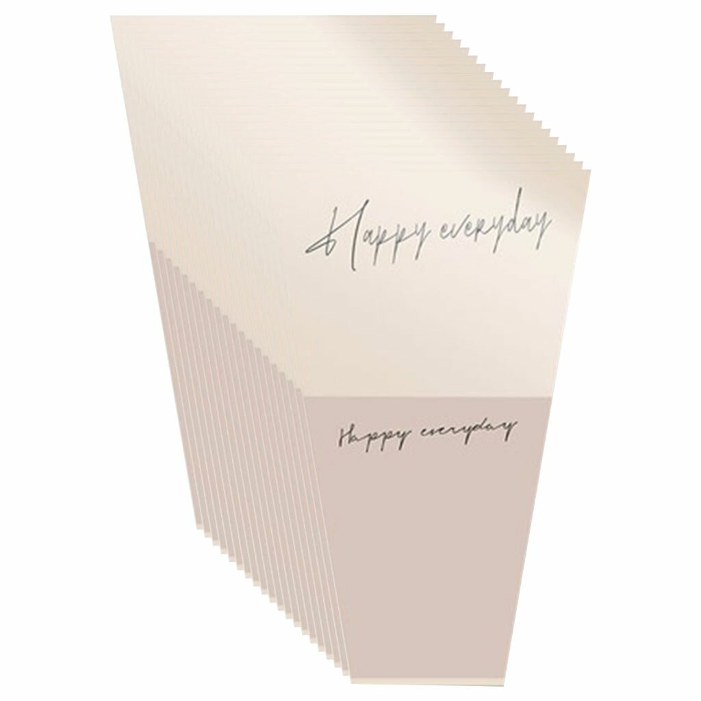 (20 шт. в упаковке) Упаковочный пакет для цветов из крафт-бумаги - телесный