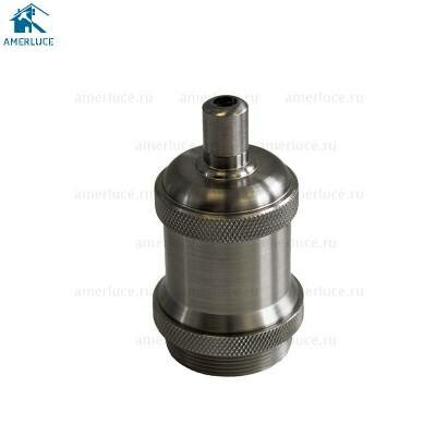 Ретро патрон для подвесного светильника с с металлическим зажимом для провода и патроном Е27 Никель