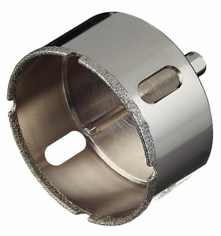 Алмазная коронка по керамике, камню и плитке 75 мм с центрирующим сверлом