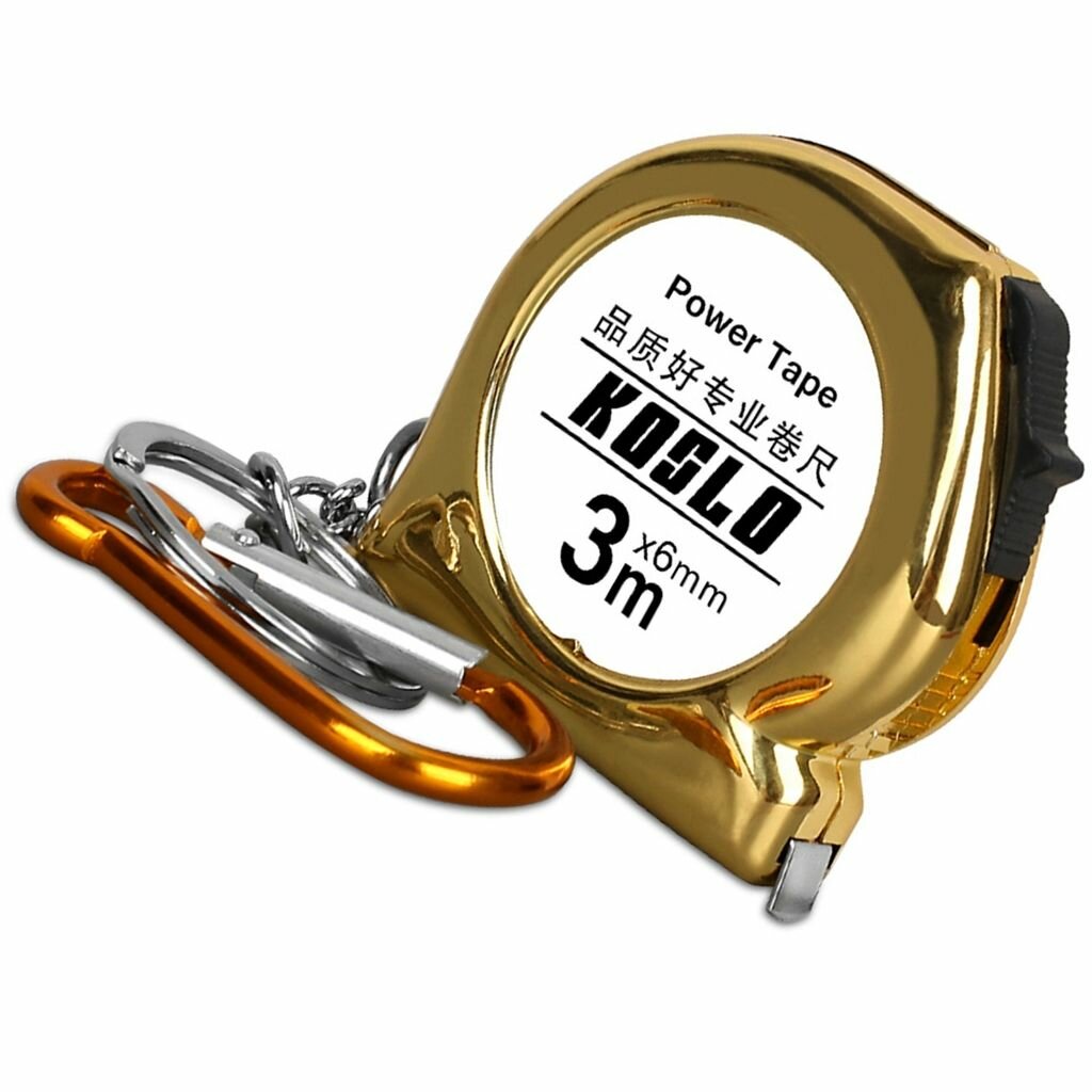 Карманная рулетка 3 м, мини-измерительная лента с карабином, компактная стальная рулетка для дома, похода и мастерской, удобный инструмент для точных замеров