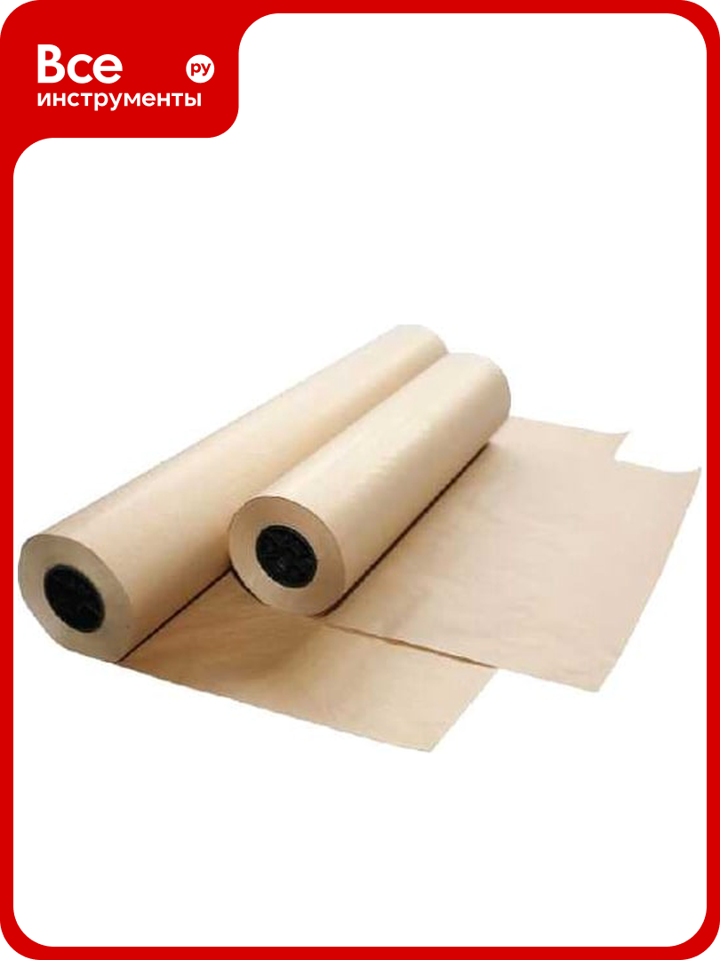 Укрывная бумага A1 MASKING PAPER 84 см х 300 м Т1-100MP-0084, 42г, внешнюю сторону