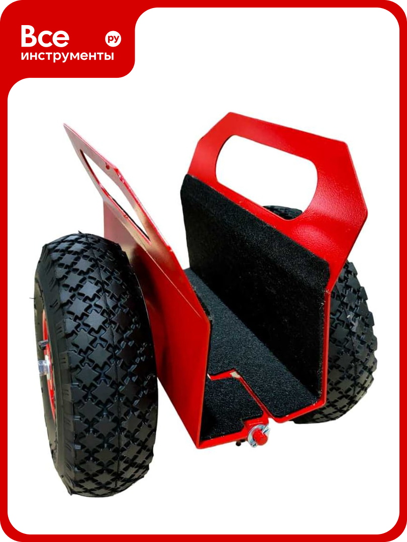 Тележка для листовых материалов SPEKTROS ТДЛ-1 57047, ручная платформенная конструкция, пневматические резиновые колеса