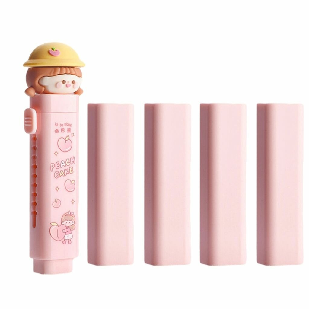 Выдвижные ластики с героями мультфильмов и заправками Многоразовая ручка-ластик Легко стирается для детей, пишущих рисующих