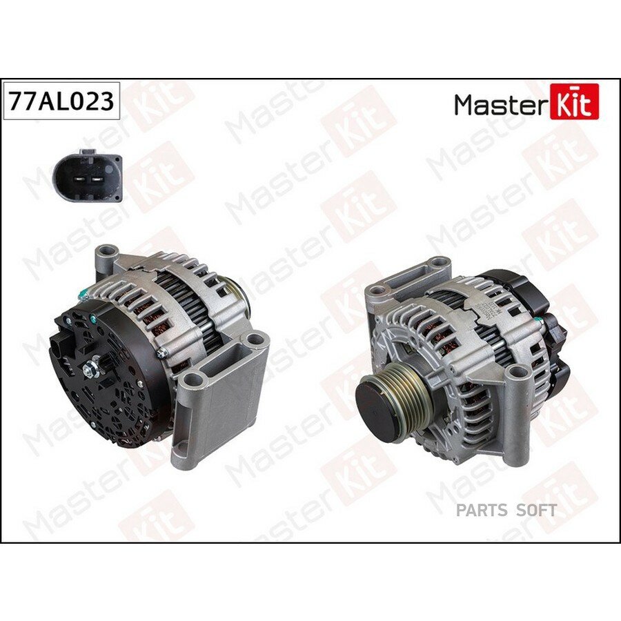 MASTERKIT 77AL023 77AL023 Генератор\ FORD TRANSIT PEUGEOT BOXER 06-> (14V 150A) ()
