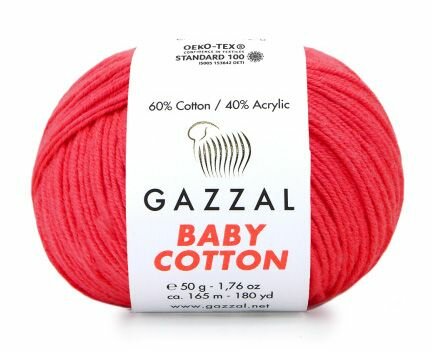 Пряжа Беби коттон - Baby cotton Gazzal (10 шт)