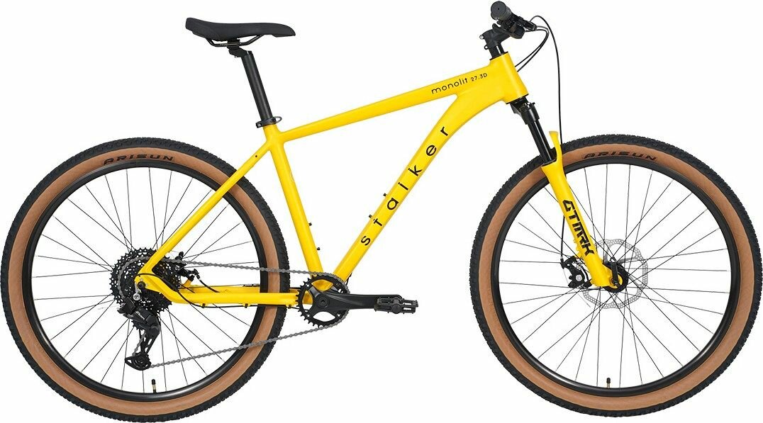 Велосипед горный Stalker Monolit 27.3 D (2025), рама S, Желтый