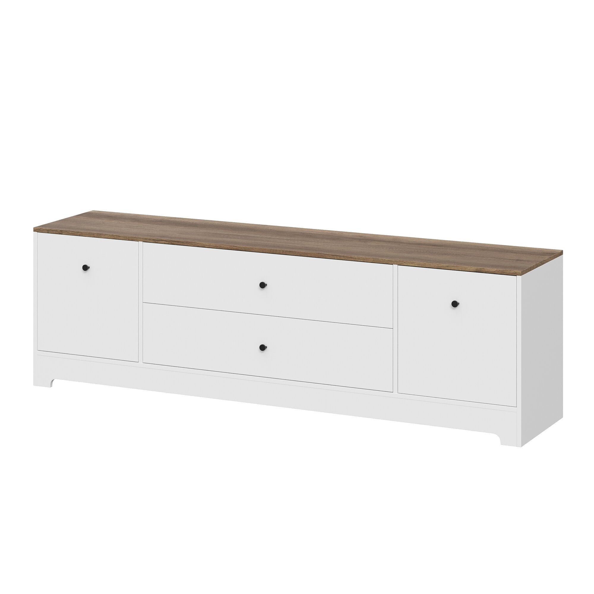 Тумба-комод 180 см Норд 1 (дуб каньон+белый)