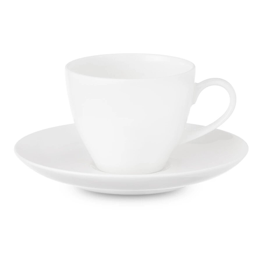 Чашка для эспрессо с блюдцем Narumi Белый декор 120 мл, фарфор костяной