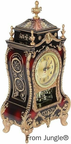 Часы дедушки Шанрья будильник, старинные часы, антикварные настольные будильники пластиковые для дома отель (коричневый красный)