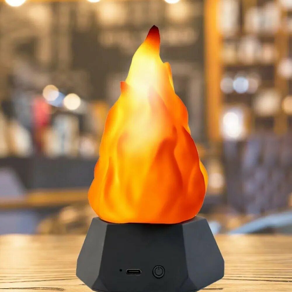 LED-лампа с имитацией пламени для кемпинга и сада, USB/батарейки, водонепроницаемый ночник