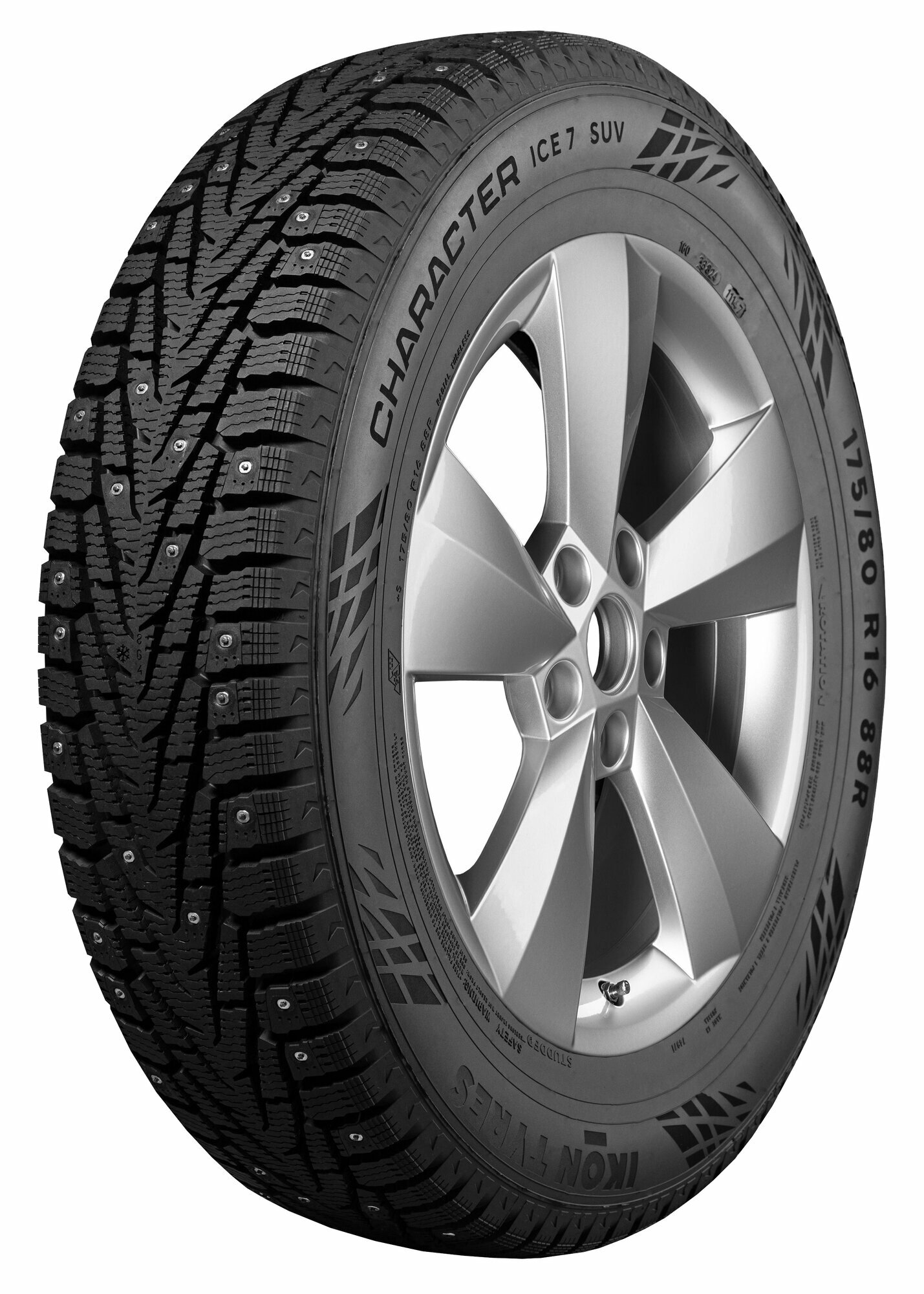Шина IKON TYRES Character Ice 7 SUV 225/55 R18 102T (шип) зимние, (тип авто: внедорожник)