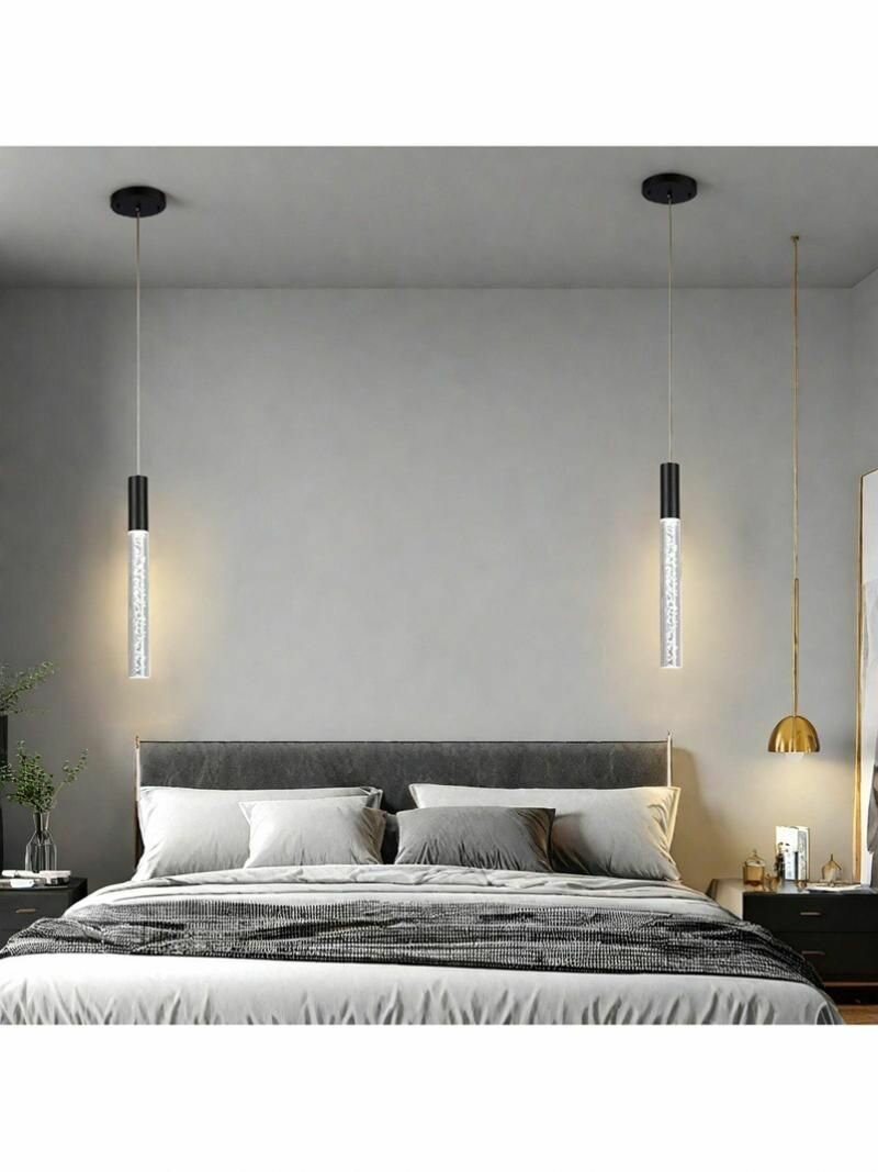 Люстра потолочная подвесная хрустальная в спальню, гостиную