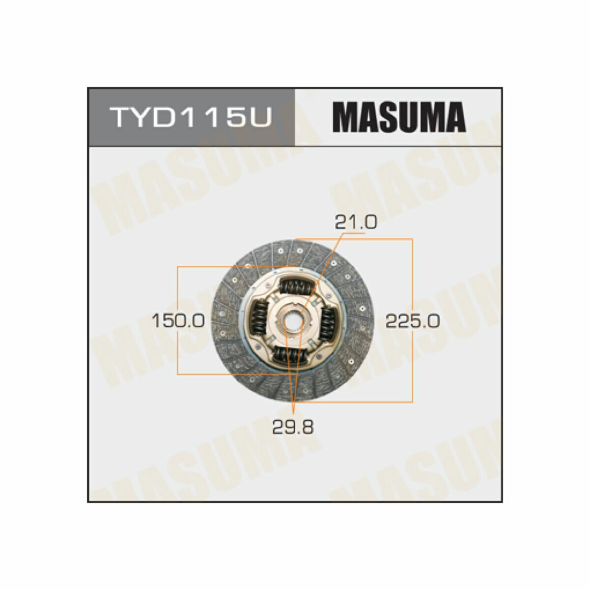 Диск Сцепления Toyota Corolla 91-04, Caldina 92-02, Carina(Masuma Tyd115U)