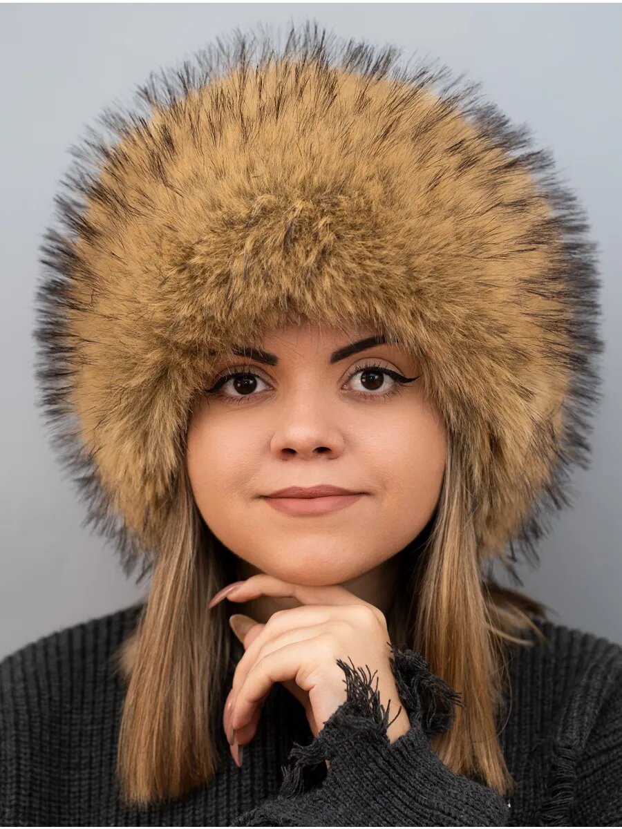 Шапка Шапки из искусственного меха 2025 г . для женщин