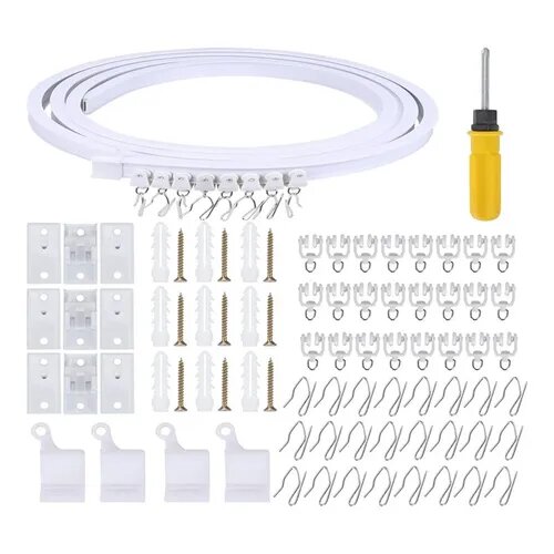 5-метровый сгибаемый карниз для потолочных штор, гибкие аксессуары, изогнутый карниз