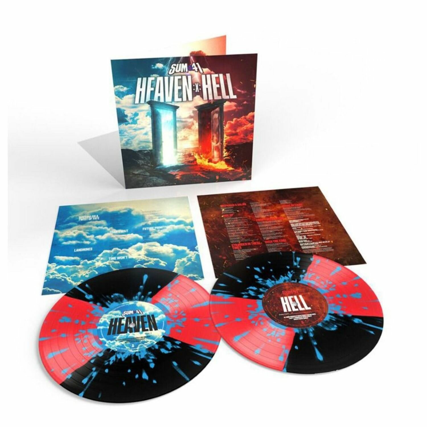 Виниловая пластинка Sum 41 - Heaven : x: Hell 2LP, Limited Edition, Stereo, Red & Black Quad With Blue Splatter VINYL
