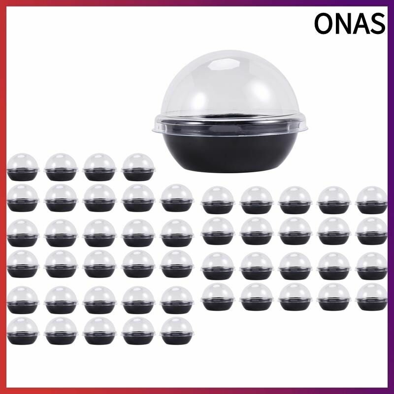 Прозрачный пластиковый мини-контейнер кексов на 50 упаковок, индивидуальные упаковочные коробки куполообразными крышками совместим