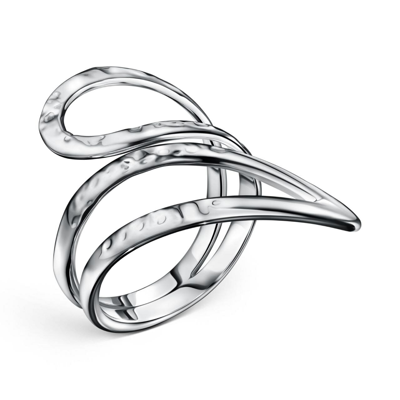 Кольцо на фалангу, тонкое, серебро, 925 проба, тиснение