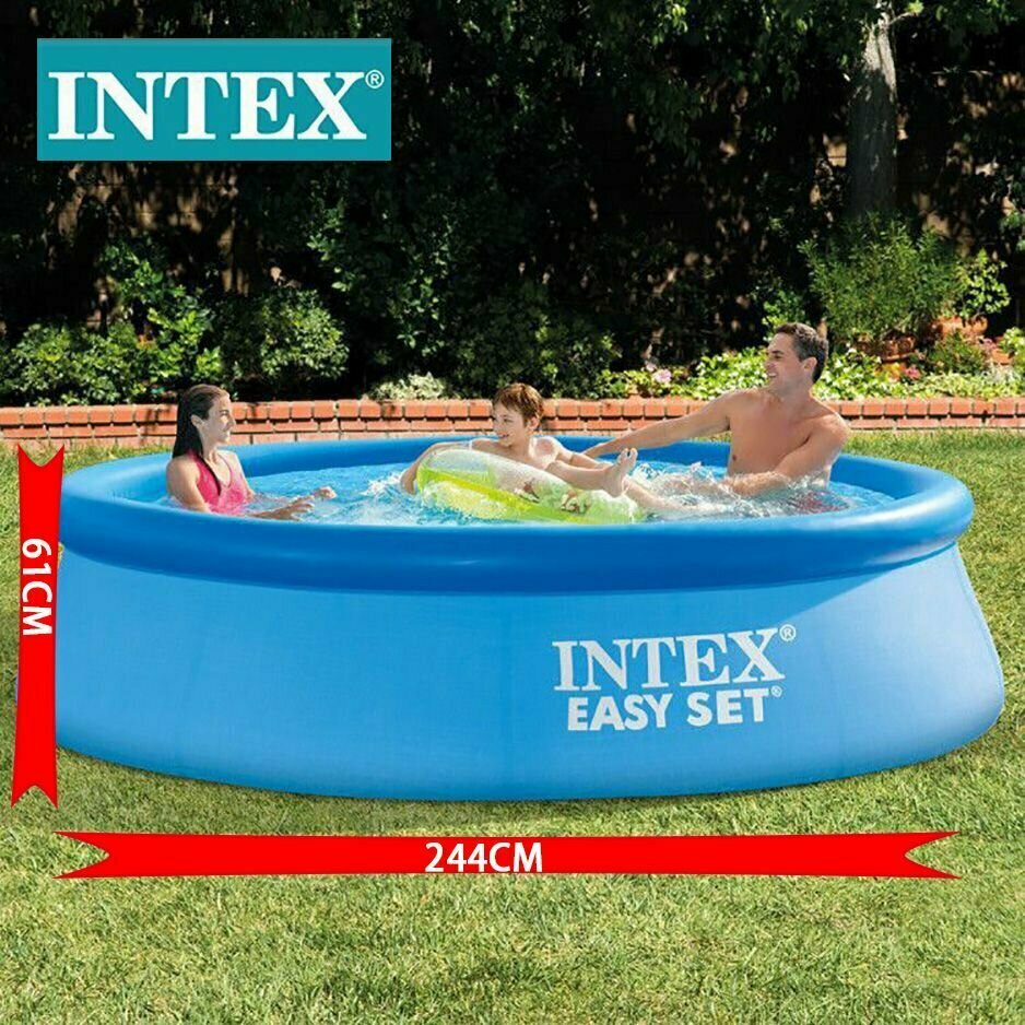 Бассейн надувной взрослый и детский 244х61 см Intex