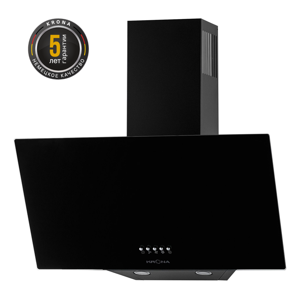 Вытяжка кухонная 60 см наклонная KRONA HELGA 600 black PB