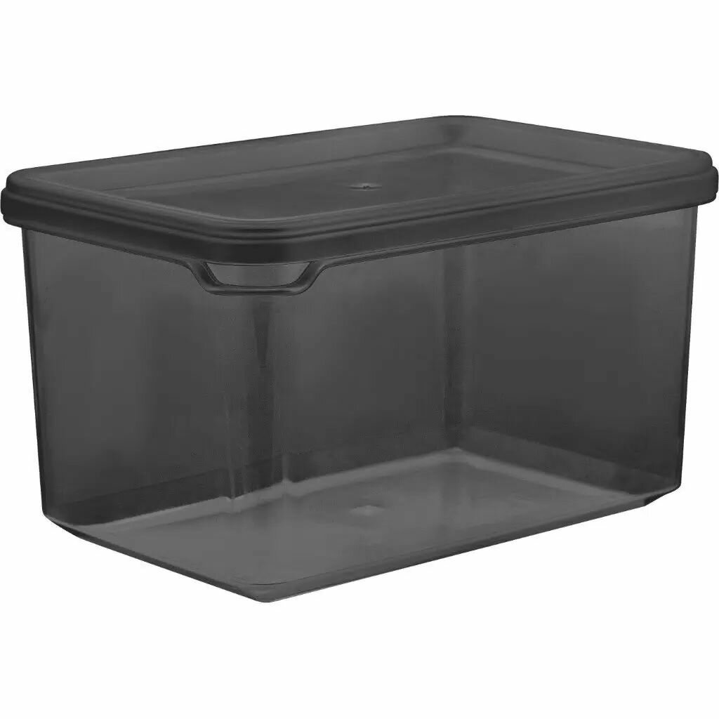 Банка для сыпучих продуктов Plast team пластиковая, 0.55 л, 12.5х8.5х7.3 см, с крышкой, Black