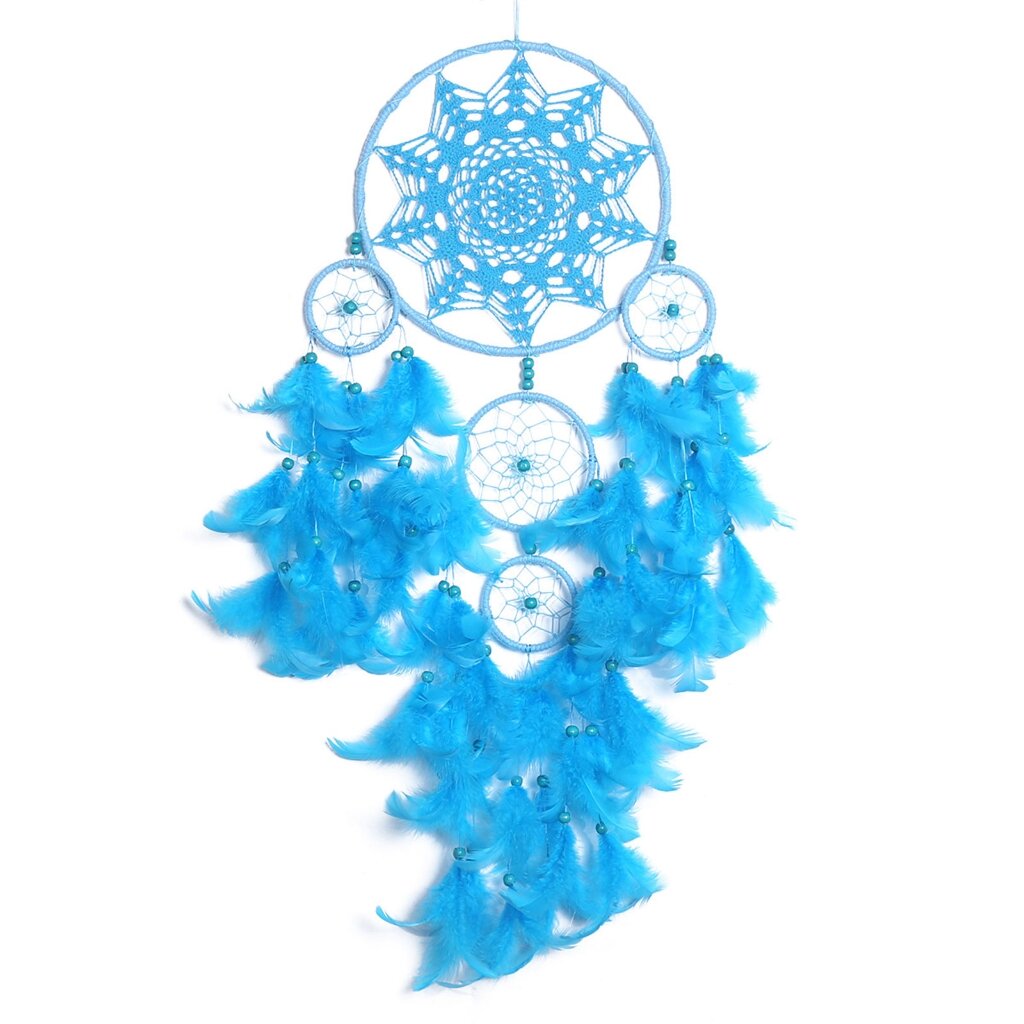 Fantasy Five Rings Dreamcatchers Home Ornament Feather Hanging Dream Catcher