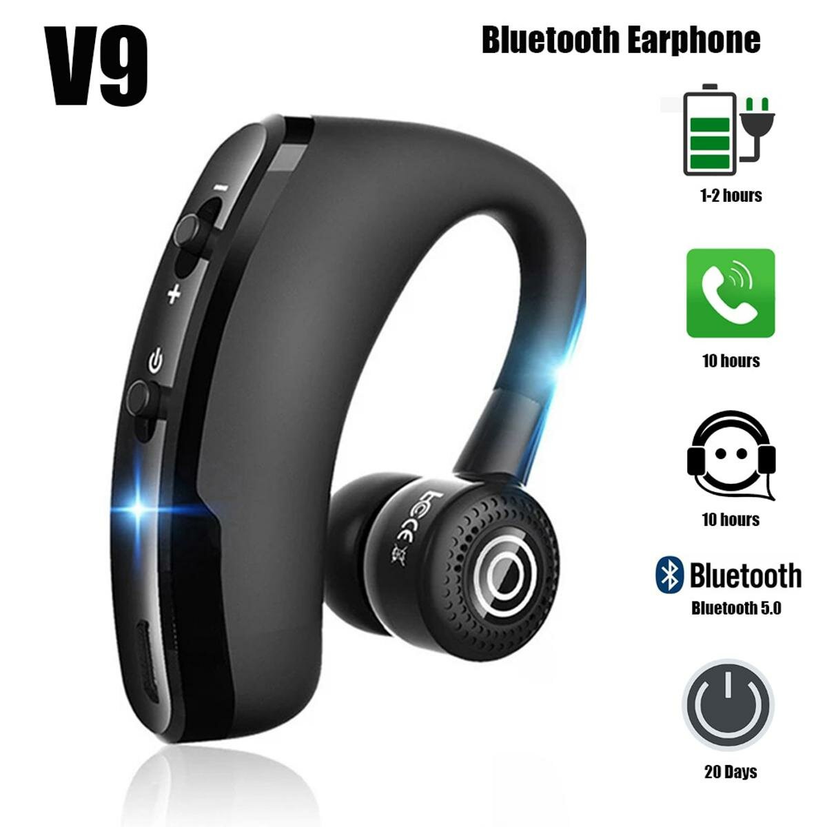 Наушники V9 Handsfree Business Bluetooth-наушники с микрофоном Беспроводная Bluetooth-гарнитура для шумоподавления вожде
