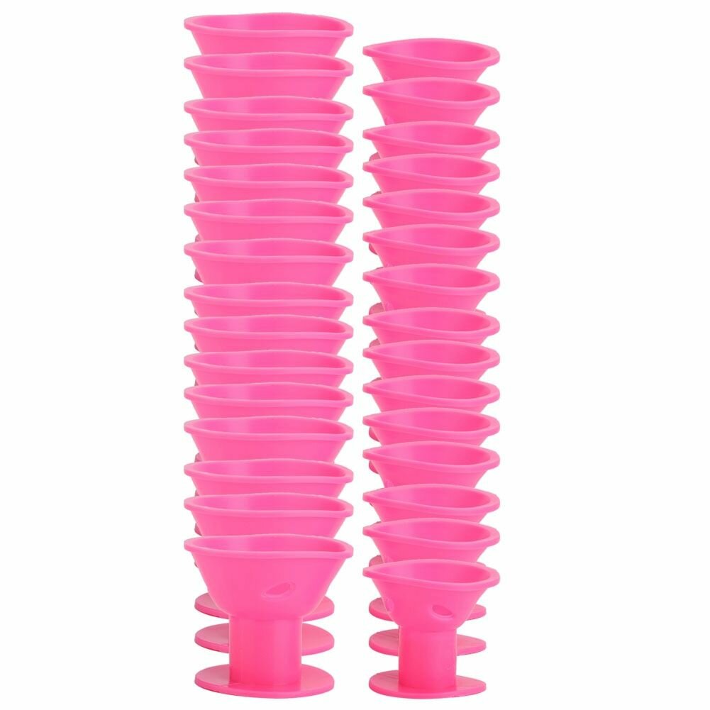 30 шт. волнистых вьющихся бигуди для волос, бигуди для самостоятельной укладки, парикмахерский инструмент для дома, розовые, прочные, простые в использовании