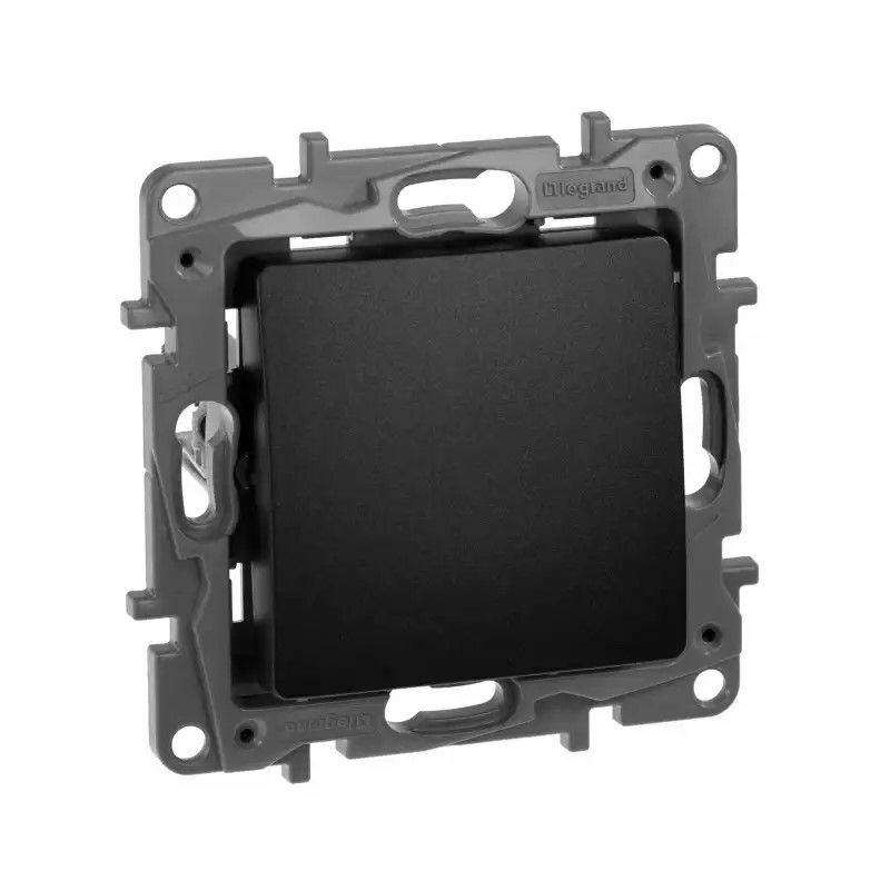 Механизм выключателя одноклавишный Etika антрацит IP20 Legrand