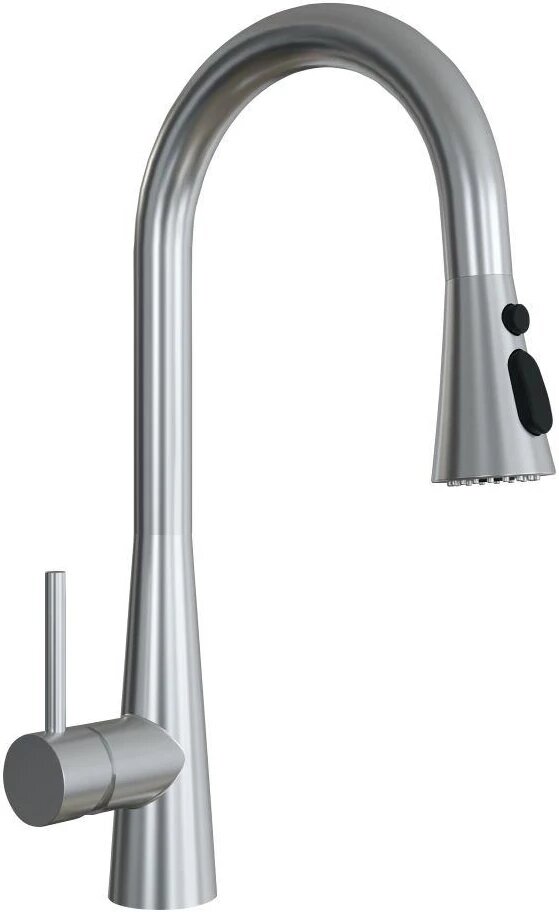 Смеситель для кухни Florentina Вита Про 313.34Н.1213.900 с выдвижным изливом, нержавеющая сталь