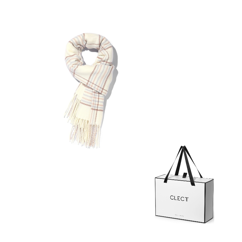Шарф Clect белые вязаные для женщин