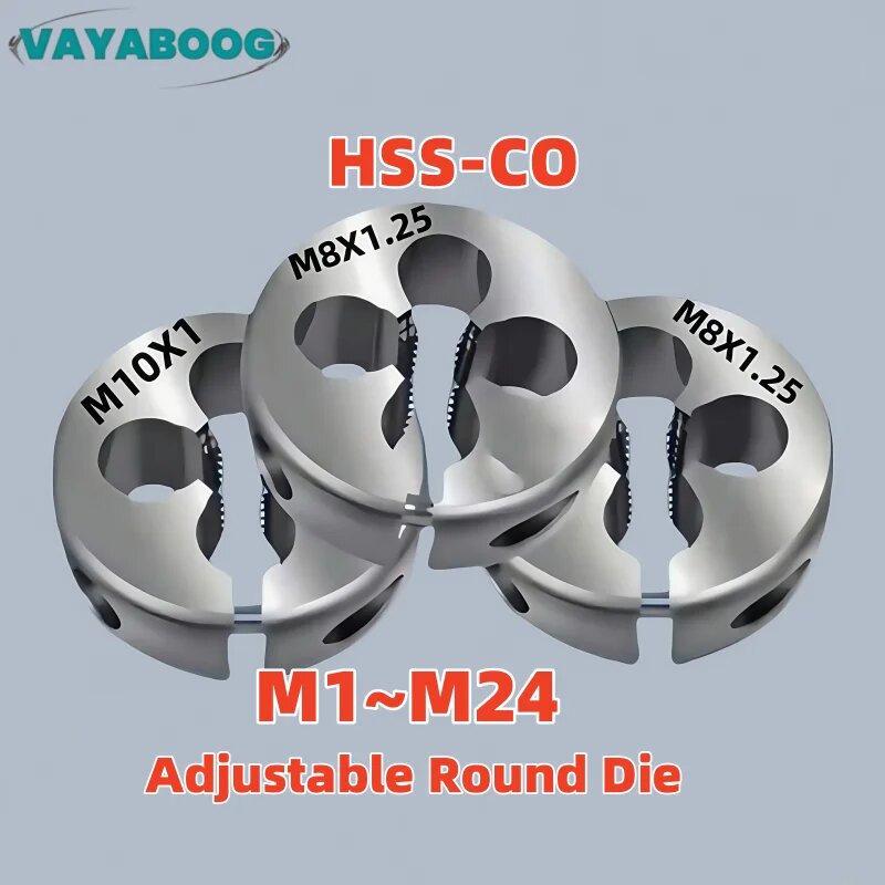 Регулируемая круглая резьбонарезная матрица HSS-CO AR-DFine Thread Round Die M1.6-M6 M3X0.25 1PCS