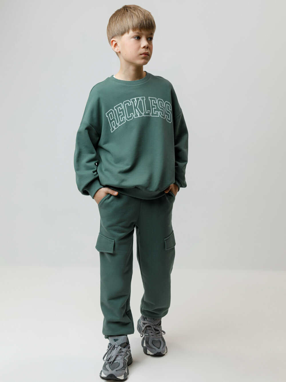 Брюки спортивные КР 400861/темно-зеленый 5611 к608