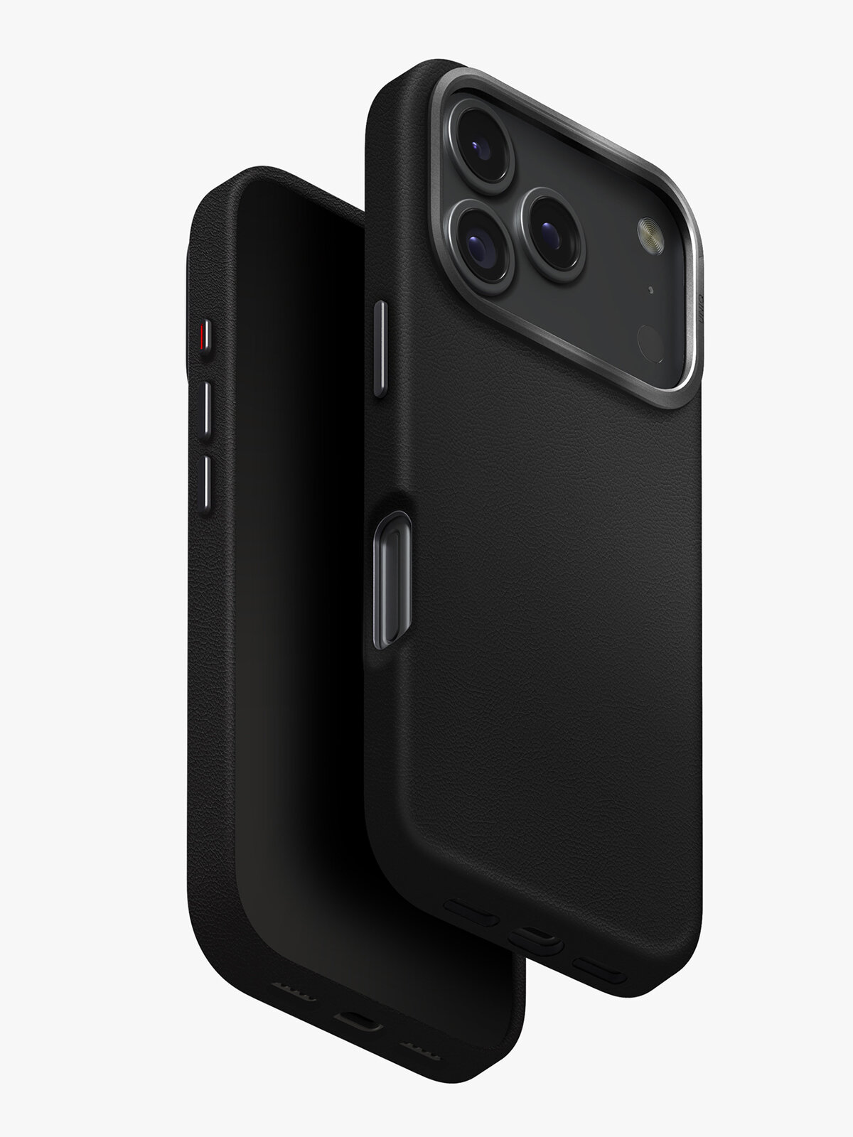 Чехол Uniq на iPhone 17 Pro, Lyden из премиальной экокожи, с магнитами MagSafe, черный