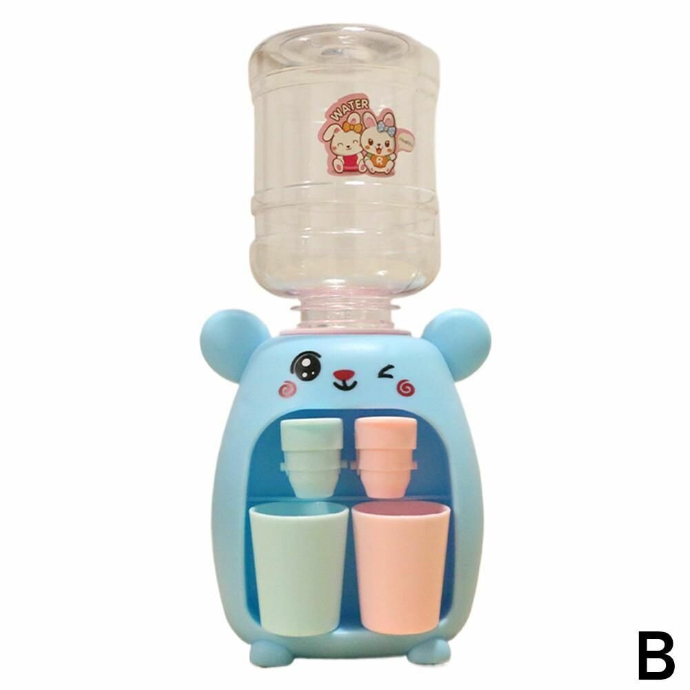 Кулер для воды детский настольный зайчик розовый, мини-диспенсер для ребёнка