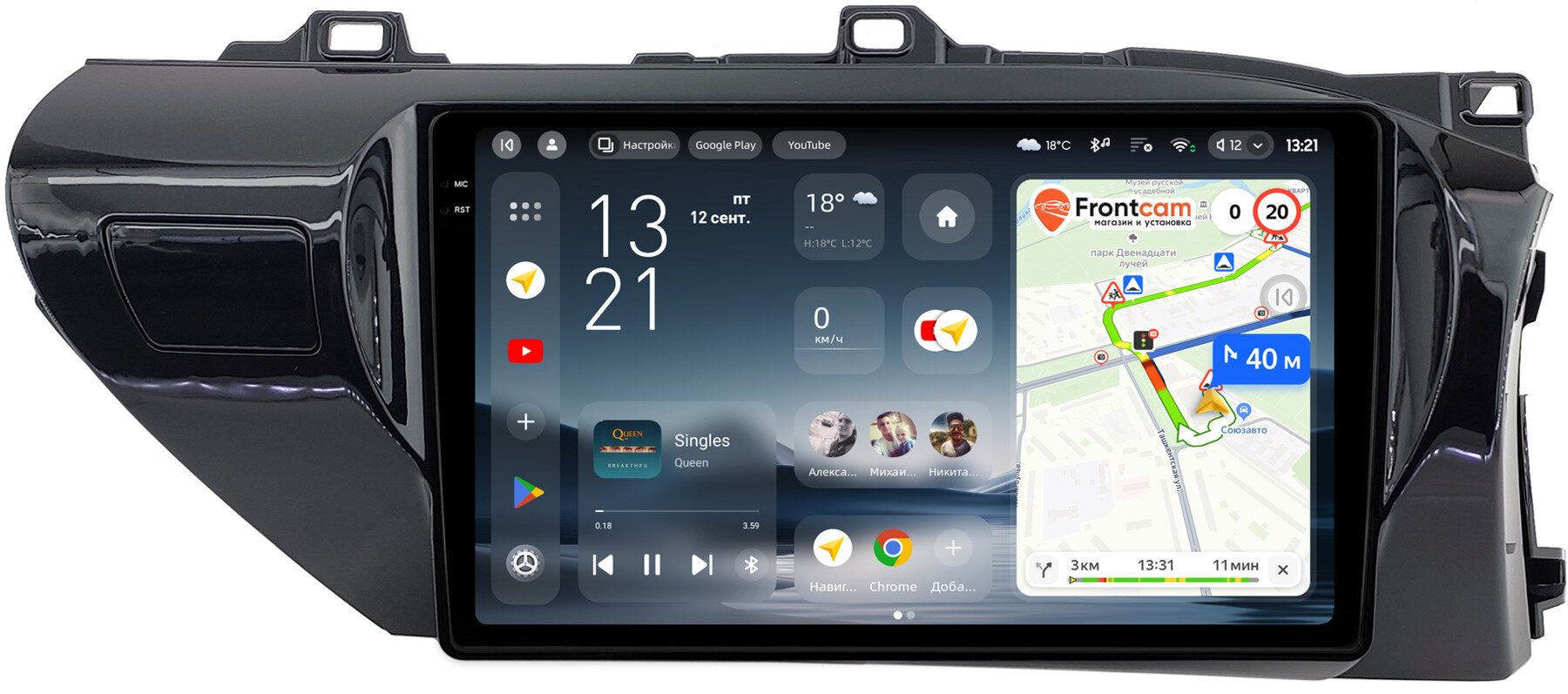 Штатная магнитола Toyota Hilux 8 2015-2024 (руль справа) Teyes CC4 2K 6/64 10.36" RM-10-2080 Android 14 (4G-SIM, DSP, QLed, AI) (авто без магнитолы)