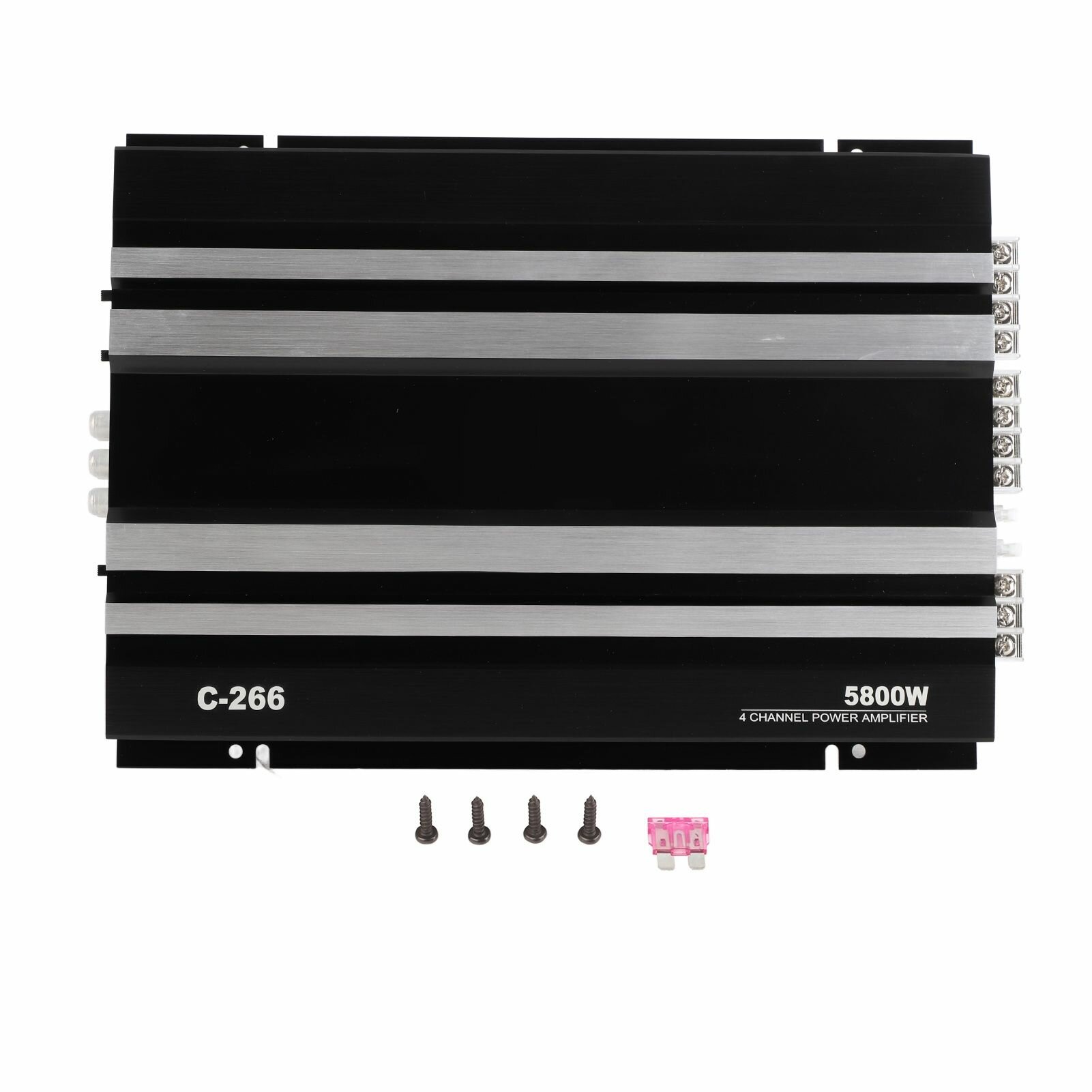 Усилитель 5800W, 2/4 Ом, 4 канала, металл, универсальный