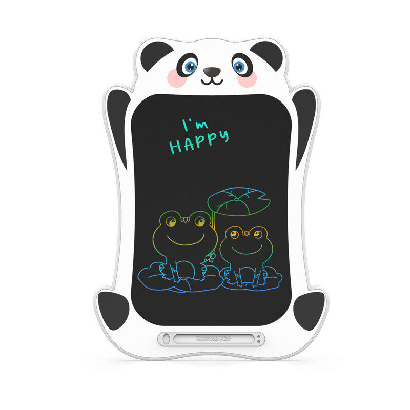 Bright and vibrant 9 inch kids lcd drawing board with adorable animal characters and flexible display