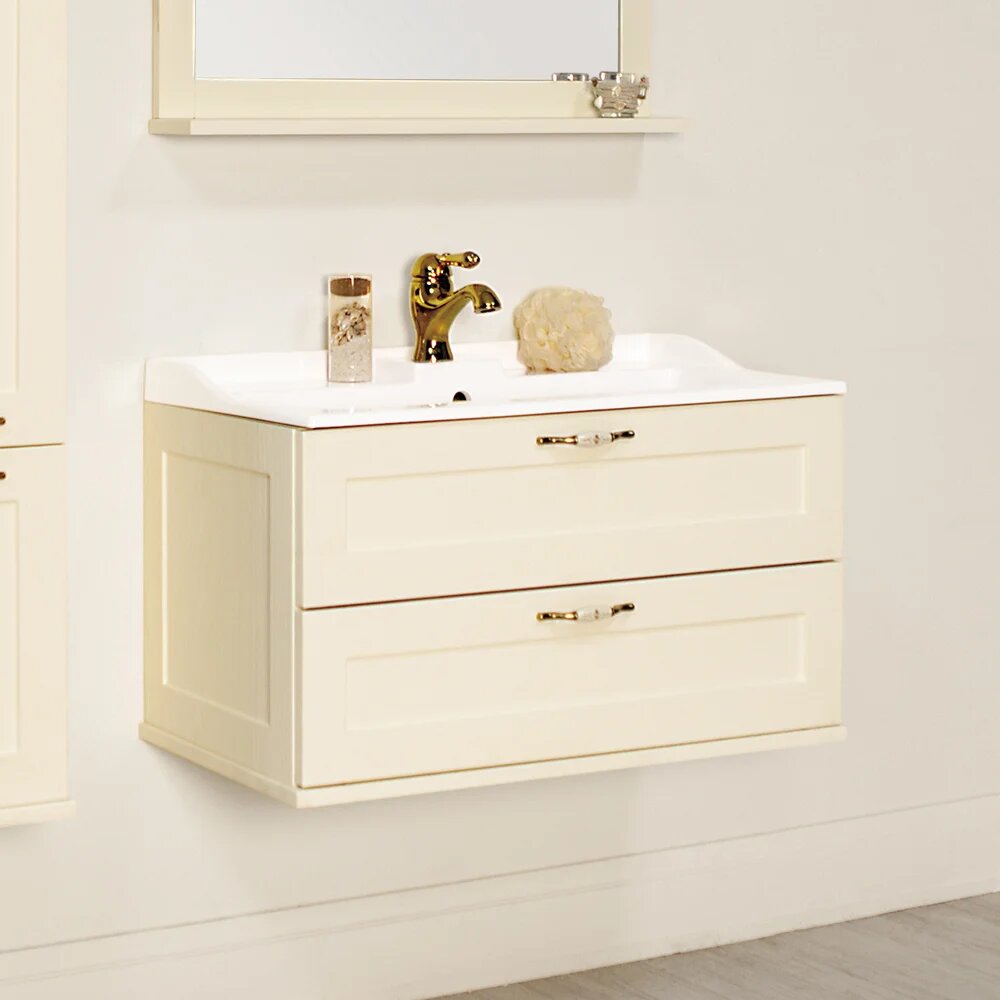 Тумба под раковину без столешницы AQUATON Леон 80 дуб бежевый