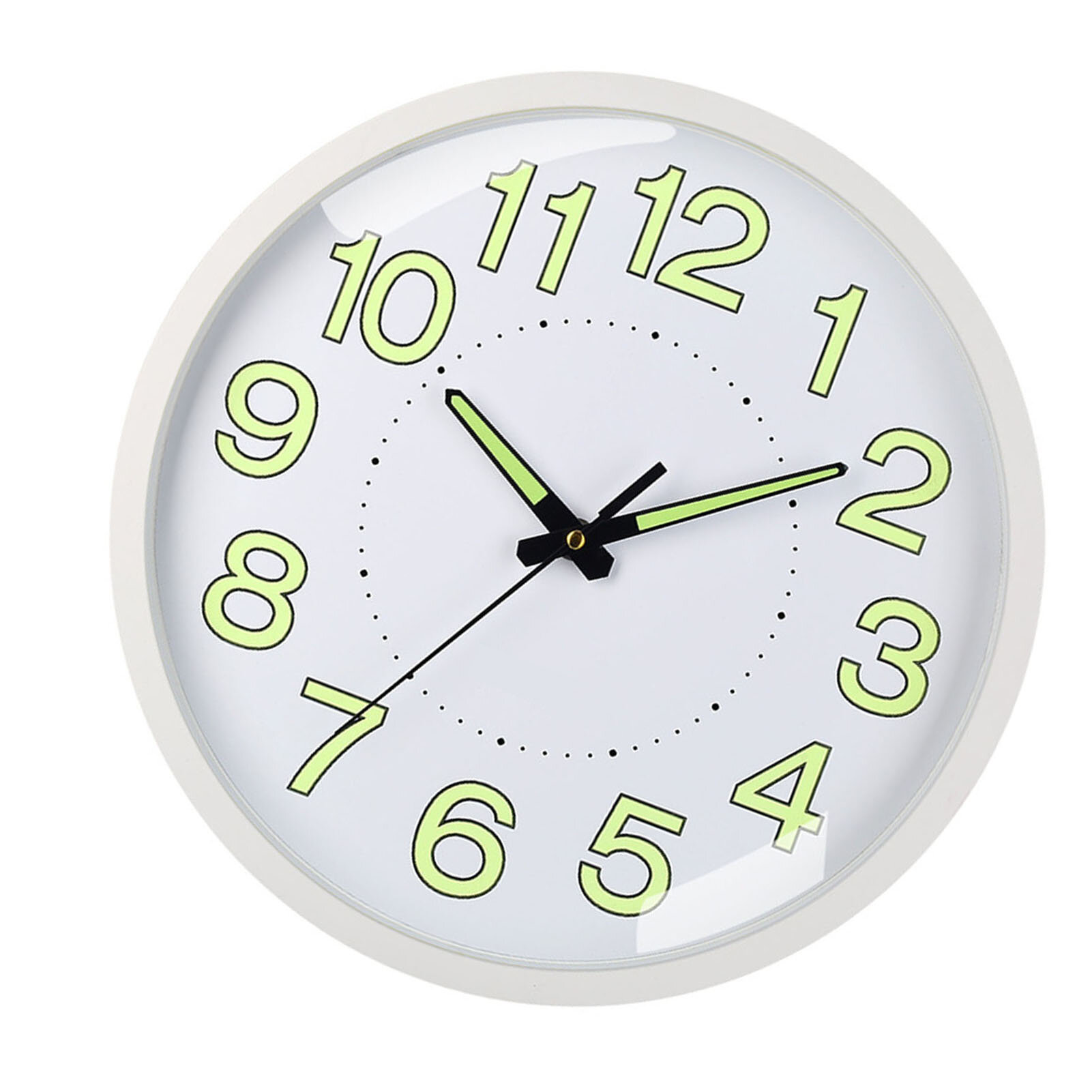 12 дюймов кварцевые часы ночник не тикающие бесшумные настенные часы белая рамка для спальни гостиной