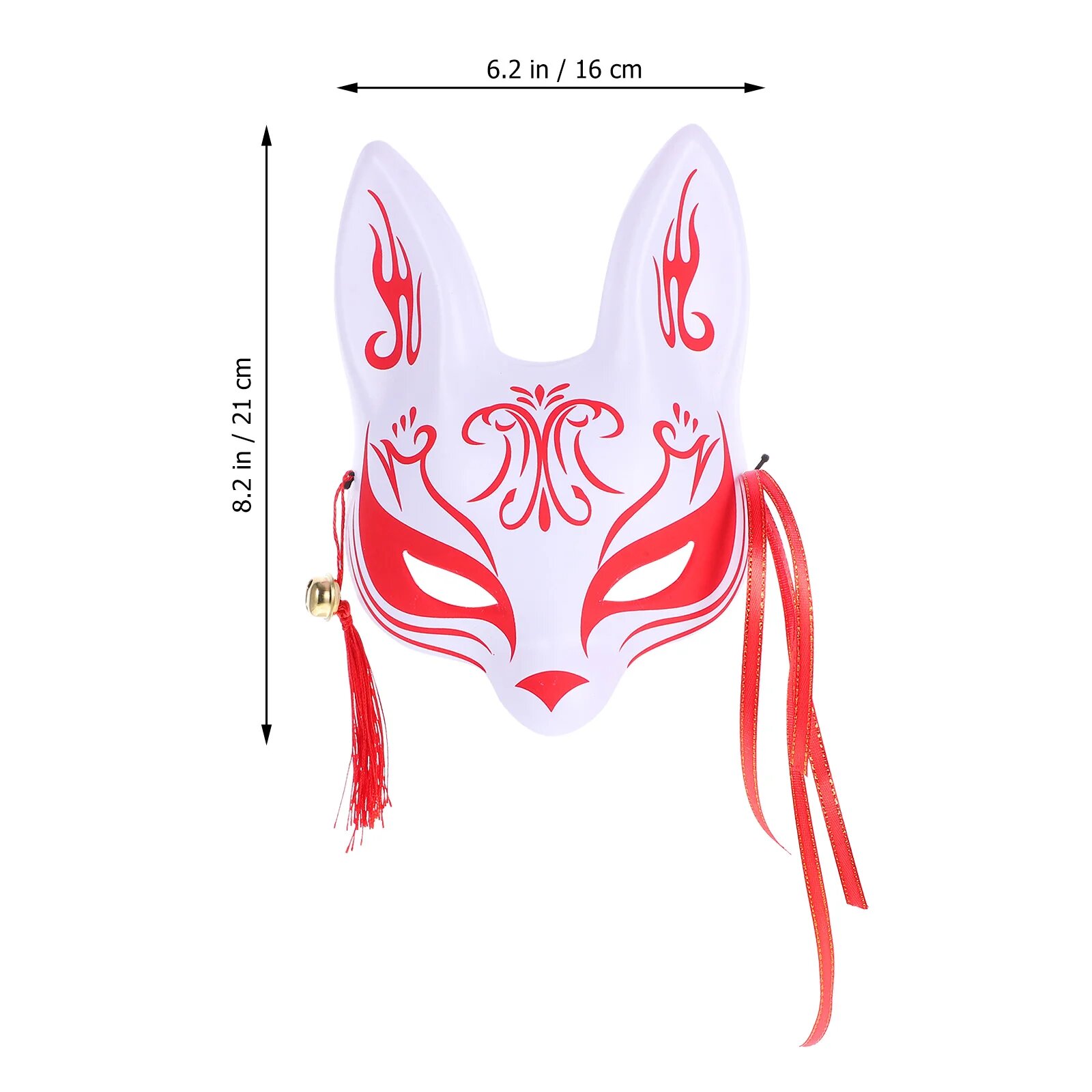 Маска лисы белая пластиковая