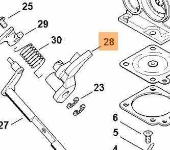 Рычаг дроссельной заслонки MS311,362,391 STIHL оригинал