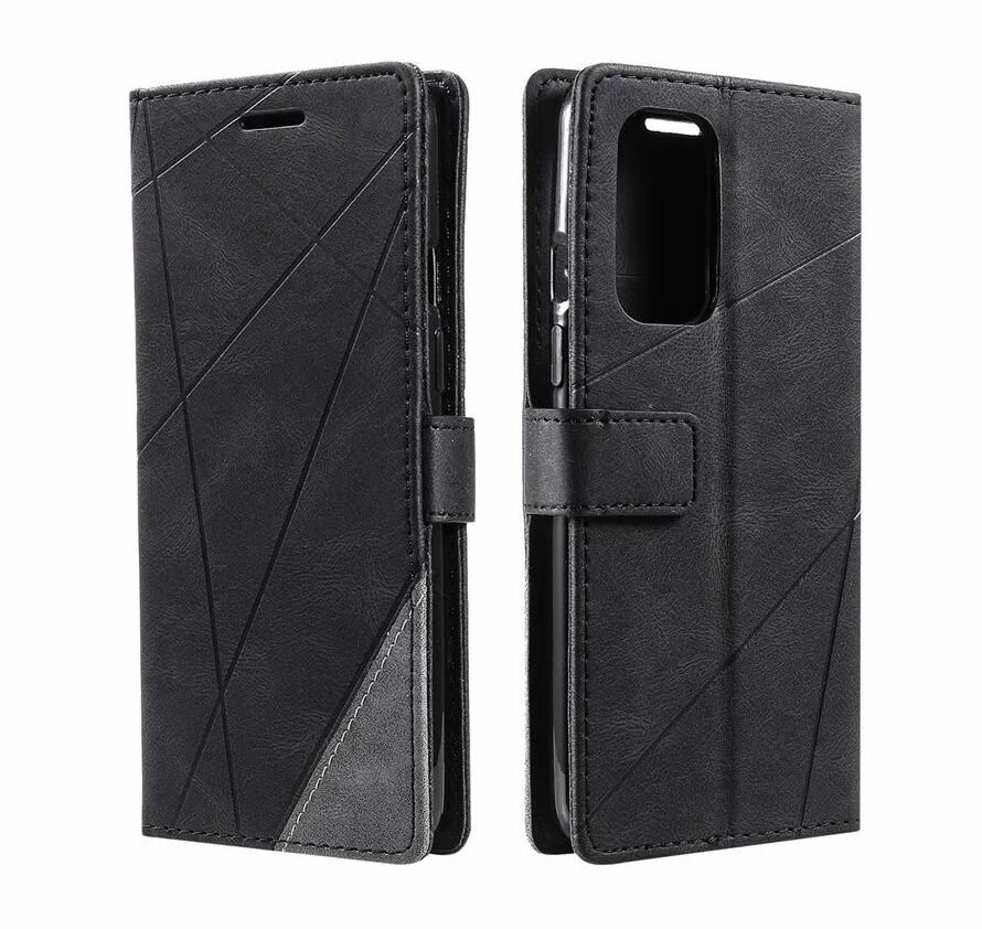 Чехол-книжка MyPads для Samsung Galaxy A22 SM-A225F (2021) прошитый по контуру с необычным геометрическим рисунком цвет ретро серый