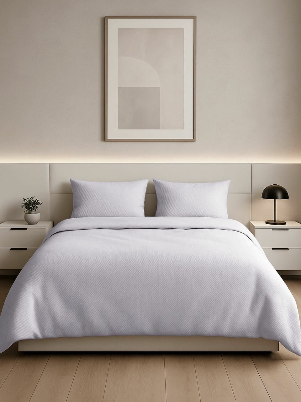 Постельное бельё Жатка Евро на резинке 160х200х30 - "Гамба" с наволочками 50х70