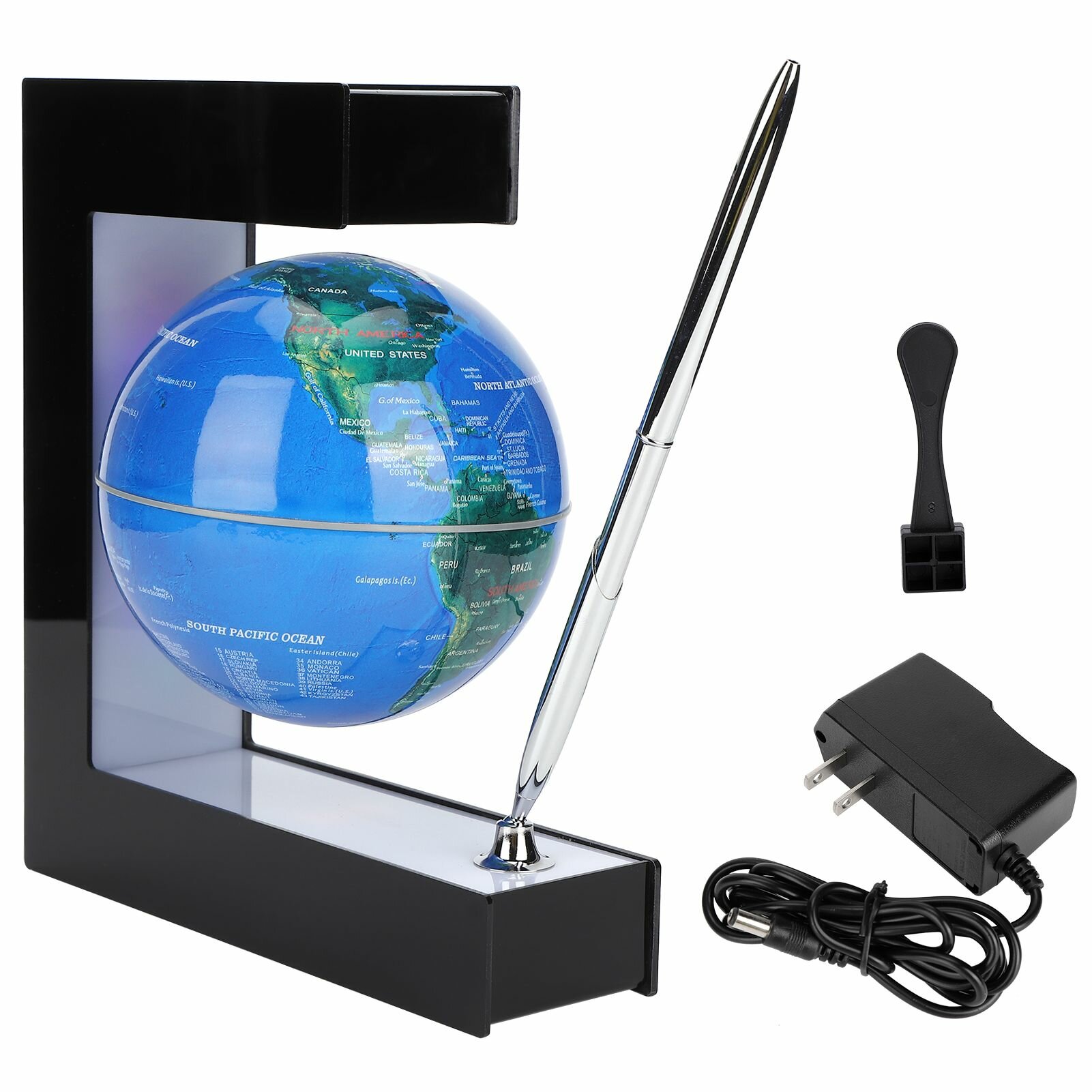 Магнитный левитирующий глобус E-Shape с ручкой на английском и китайском языках HD Globe -jua