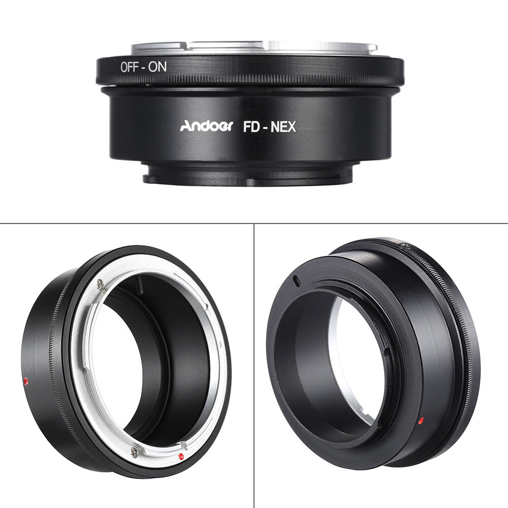 Адаптерное кольцо Andoer FD-NEX для объектива Canon FD на крепление Sony NEX E, совместимое с корпусом цифровой камеры