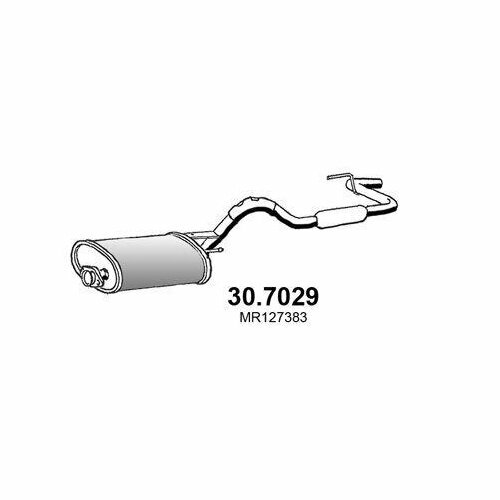 Глушитель выхлопных газов конечный, ASSO 30.7029 (1 шт.)