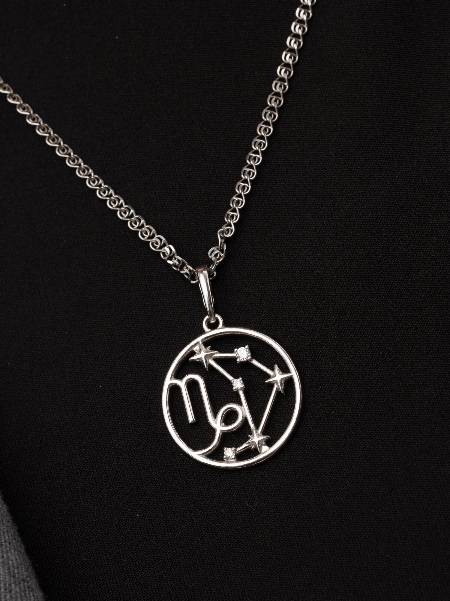 Подвеска, серебро, 925 проба, родирование, фианит